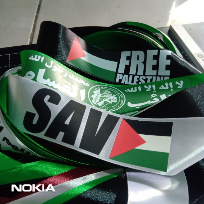 Jual Ikat kepala Palestina free save Palestine Headband atribut 1 meter ...