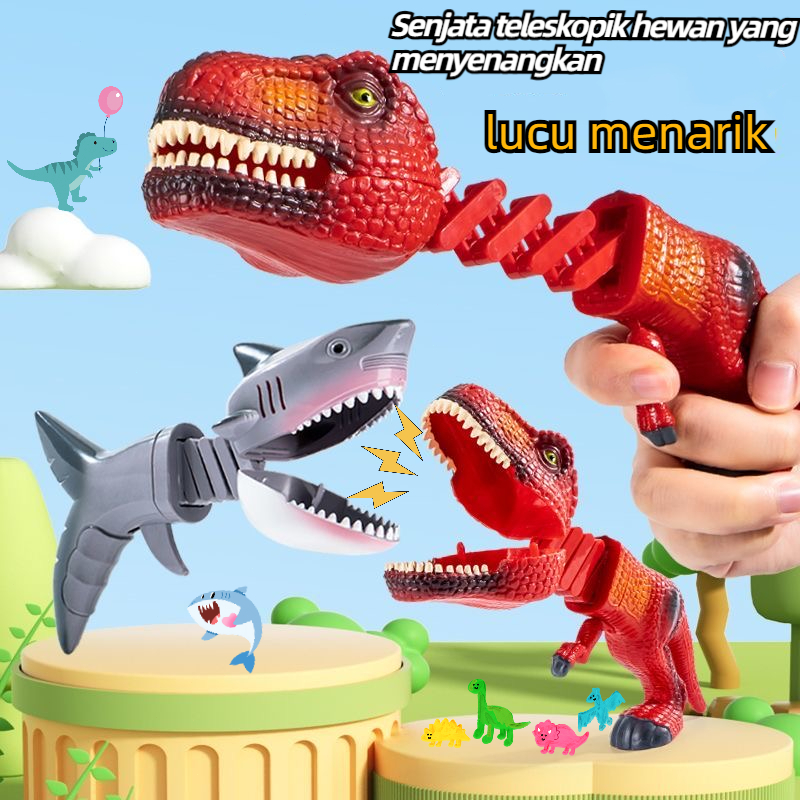 Jual Mainan Dinasaurus tekan Mainan Dinosaurus t rex Mainan Klip Pegas ...