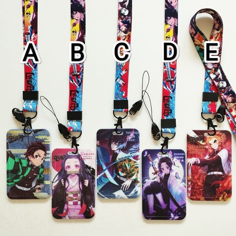 Jual Demon Slayer Anime ID Card Holder Lanyard 4 Kimetsu no Yaiba ...
