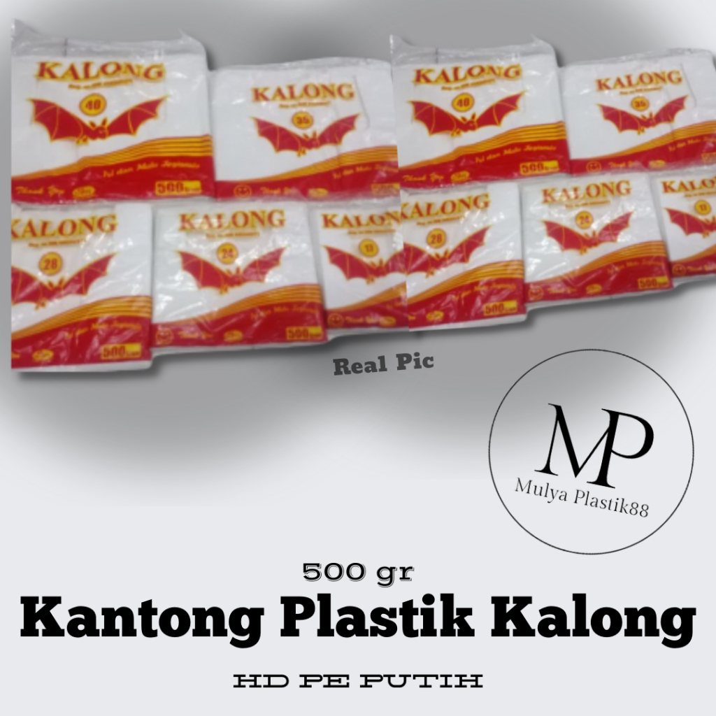 Jual Kantong Plastik Kalong Putih HD PE Berbagai Ukuran Tebal 500gr ...