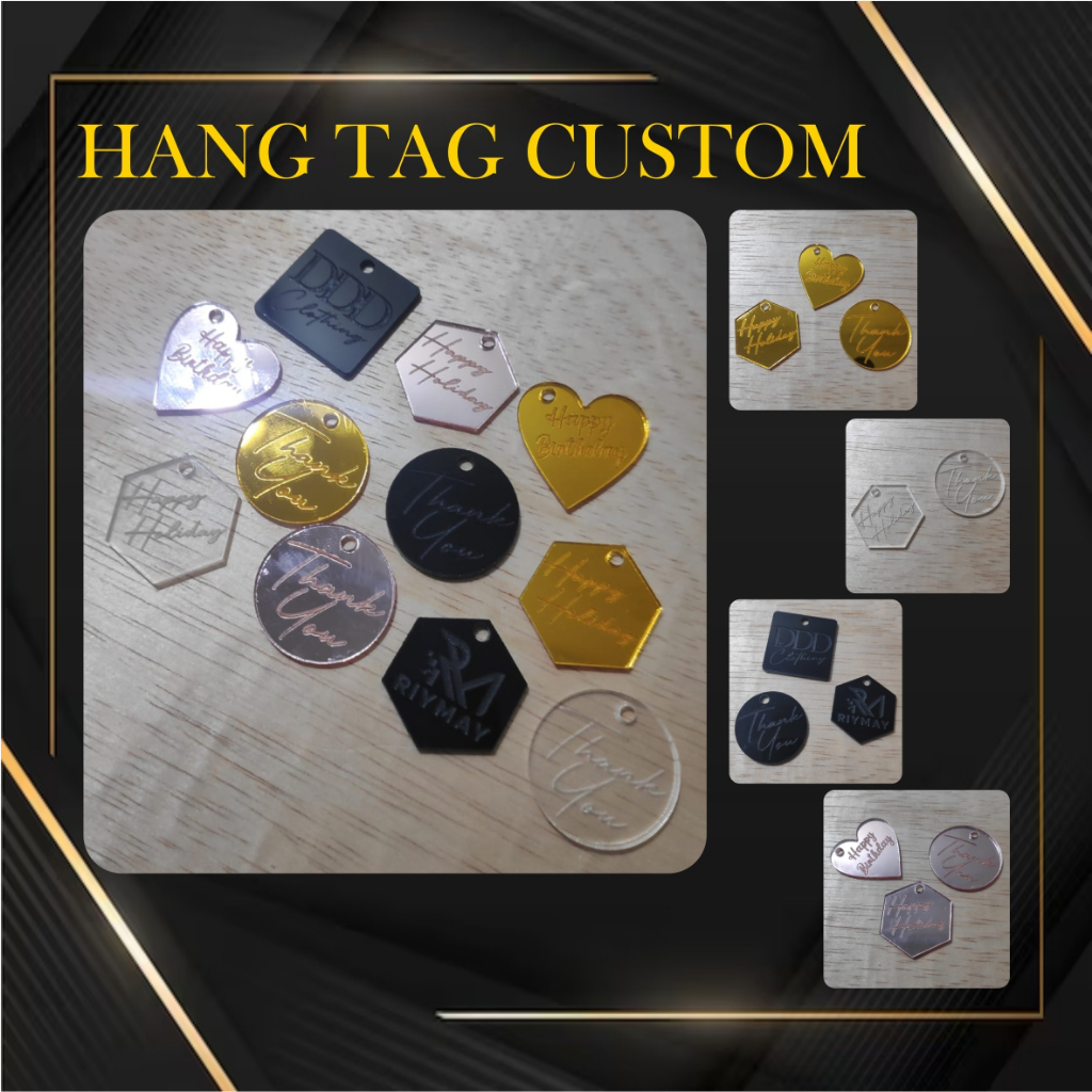 Jual Hang Tag Akrilik/Acrylic Custom || Label Tag Akrilik Custom ...