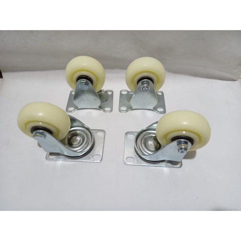 Jual Roda Troli Nilon ukuran 3 inch 1 set | Shopee Indonesia