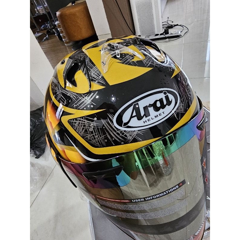 Jual helm ahp copy arai samurai gold | Shopee Indonesia