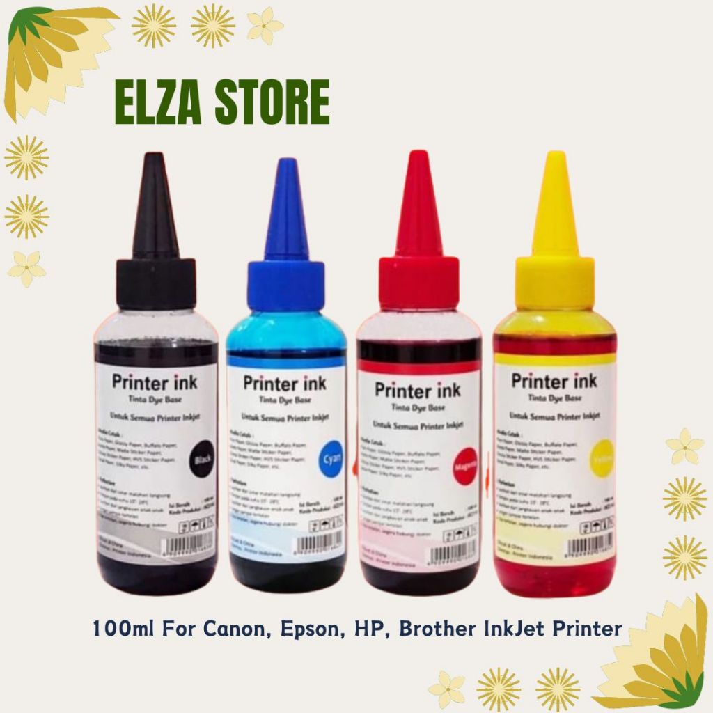 Jual Tinta Dye Base Printer Canon/HP/Epson 100ml Korea PIXMA dll ...