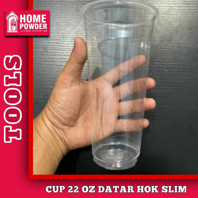 Jual Promo Gelas Cup Es Teh Jumbo 22 Oz Datar SLIM HOK | Shopee Indonesia