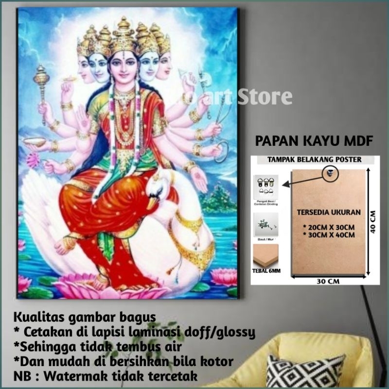 Jual Hiasan dinding poster dewi gayatri untuk walldekor atau dekorasi ...