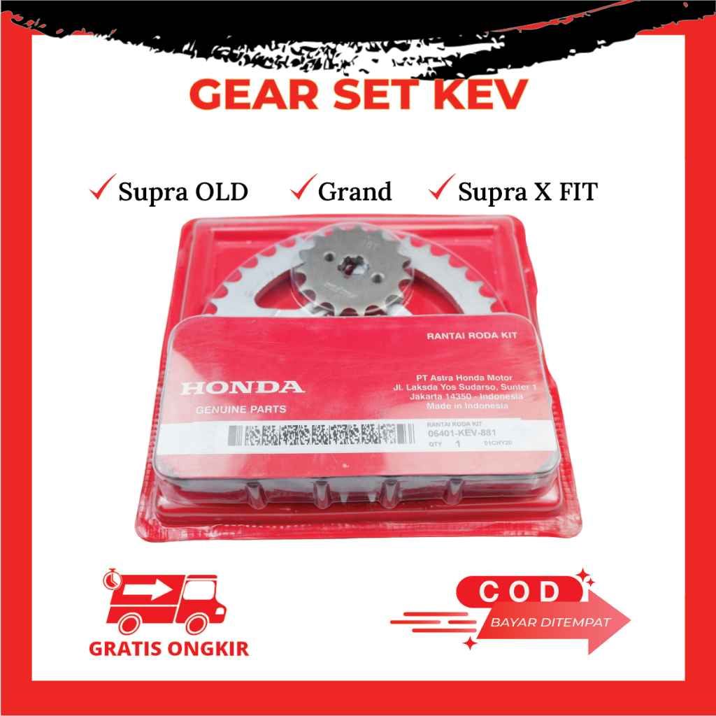 Jual Rantai Gear Gir set Motor Honda Supra X Lama Supra Fit lama Grand ...
