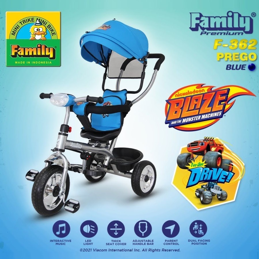 Jual Sepeda roda tiga tricycle family anak stroller baby 1-4 tahun ...