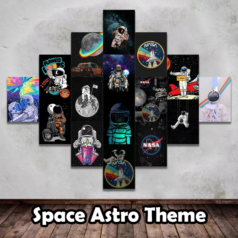 Jual (isi 16pcs) poster dinding aesthetic space design - poster ...