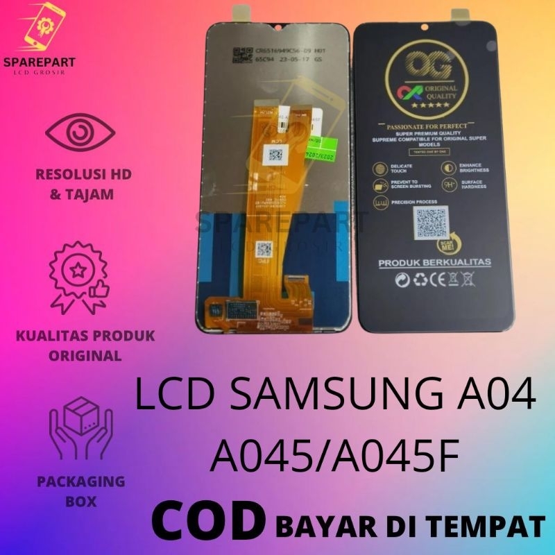 Jual LCD FULLSET SAMSUNG A04 / A045 / A045F ORIGINAL COMPLETE TOUCHSCREEN LCD | Shopee Indonesia