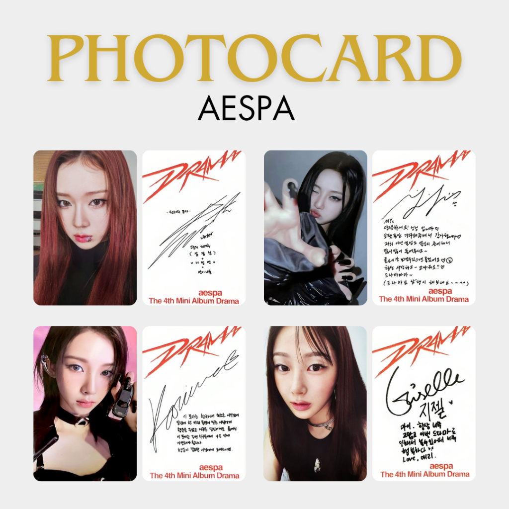 Jual Photocard Aespa Drama (ISI 5 PCS + LAMINASI 2 SISI) KPOP CARDS IDOL selca aespa winter ...