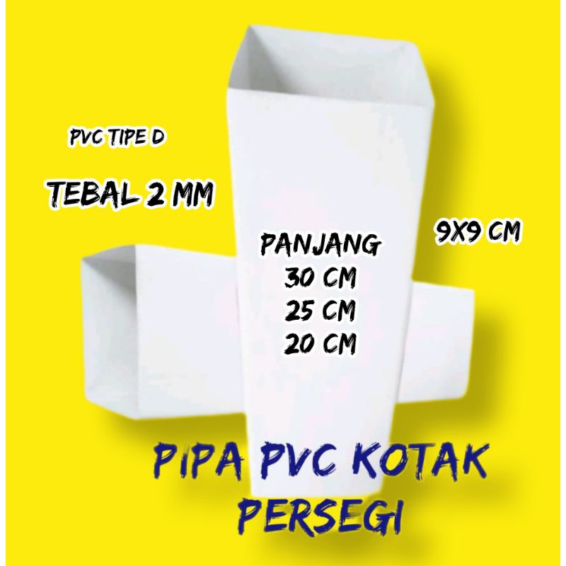 Jual pipa paralon pvc kotak 4 inci 1mm 2mm | Shopee Indonesia