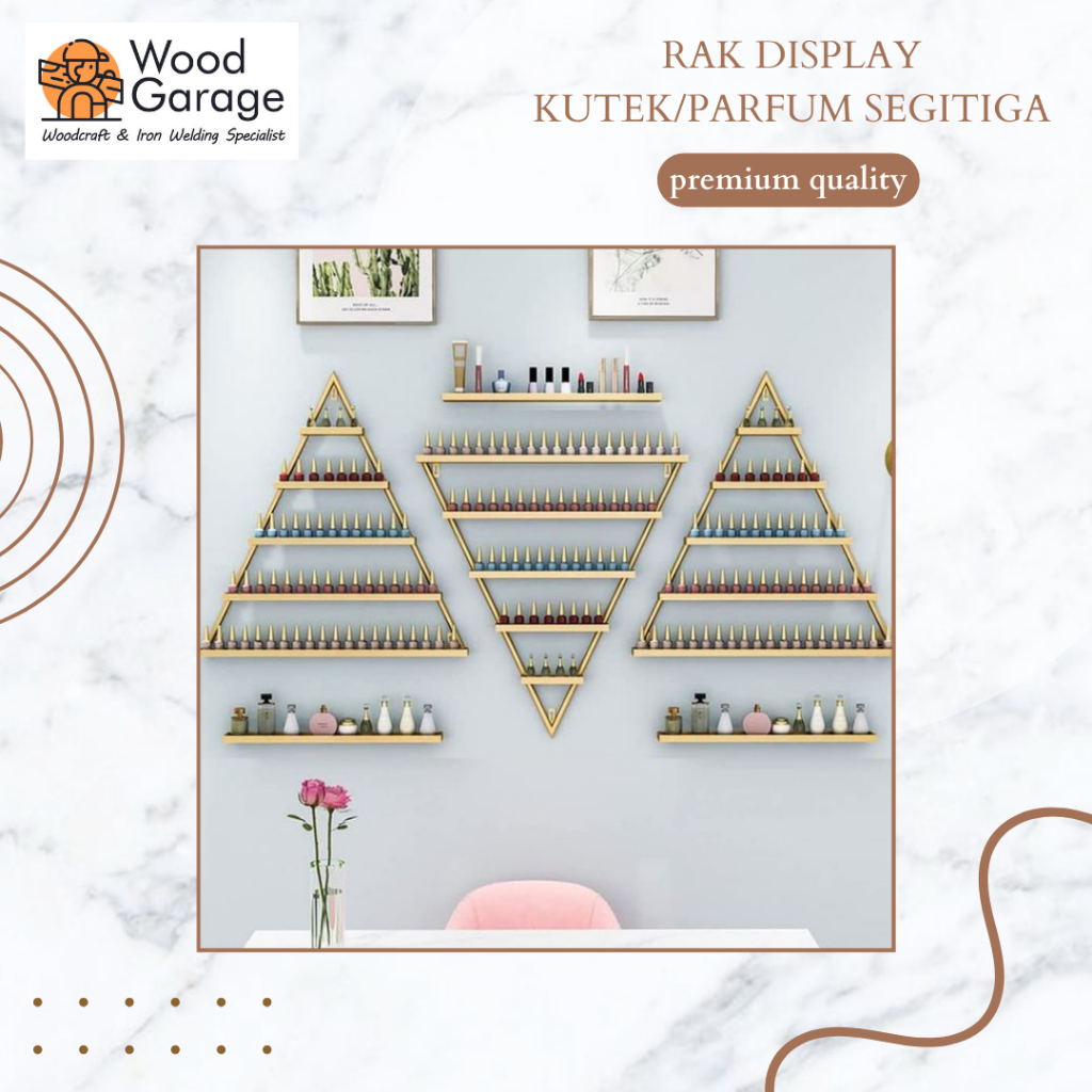 Jual Rak display kutek parfum kayu bentuk segitiga | Shopee Indonesia