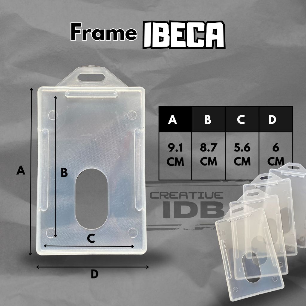 Jual Casing Frame Standar Plastik Holder Id Card IBECA | Shopee Indonesia