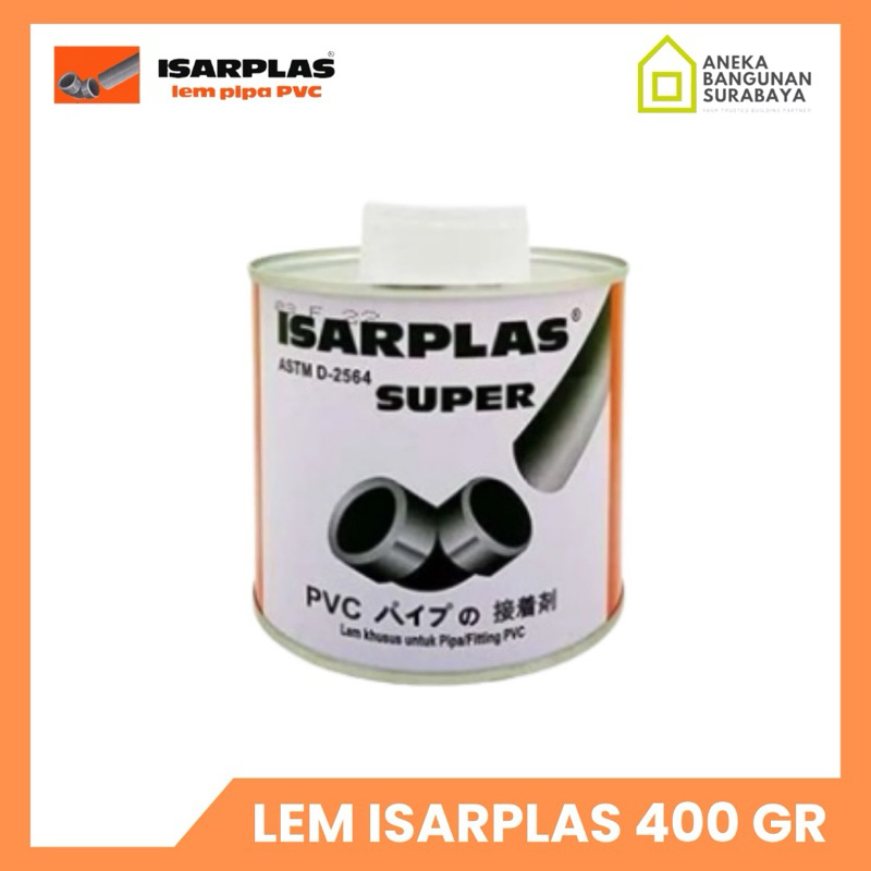 Jual Lem PVC ISARPLAS super kaleng 400gr | lem pipa fitting p v c ...