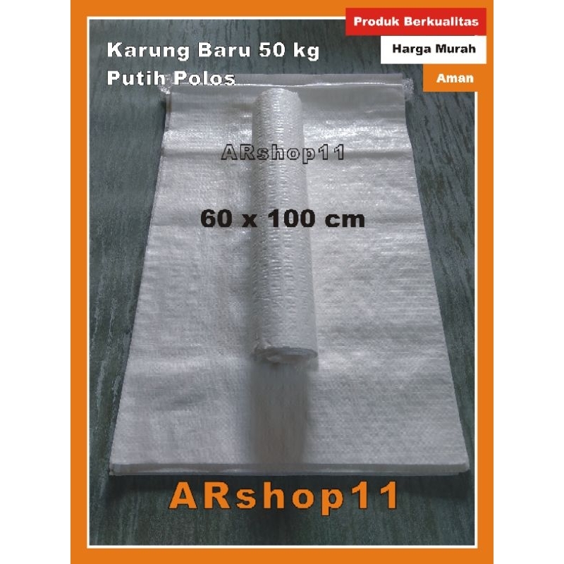 Jual Karung Plastik , Karung Beras 50-75 kg , Karung Putih Polos 60x100 ...