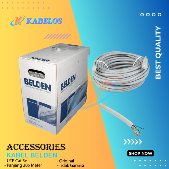 Jual Belden UTP Cat 5e / Kabel Belden UTP Cat 5e 305 Meter USA Original ...