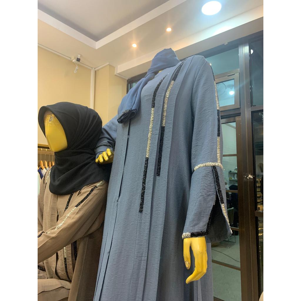 Jual BUSANA MUSLIM BAHAN KATUN SILK PREMIUM ABAYA FARAH BY SALMA ...
