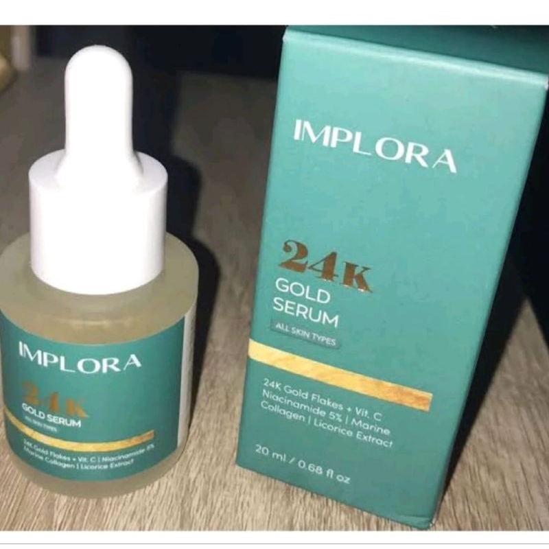 Jual Serum Implora 24K Gold Serum | Implora Acne Serum 20ml | Shopee ...