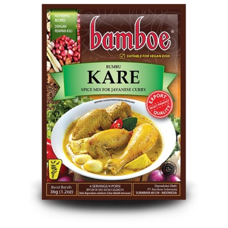 Jual Bamboe Bumbu Kare Instant 35gr | Shopee Indonesia
