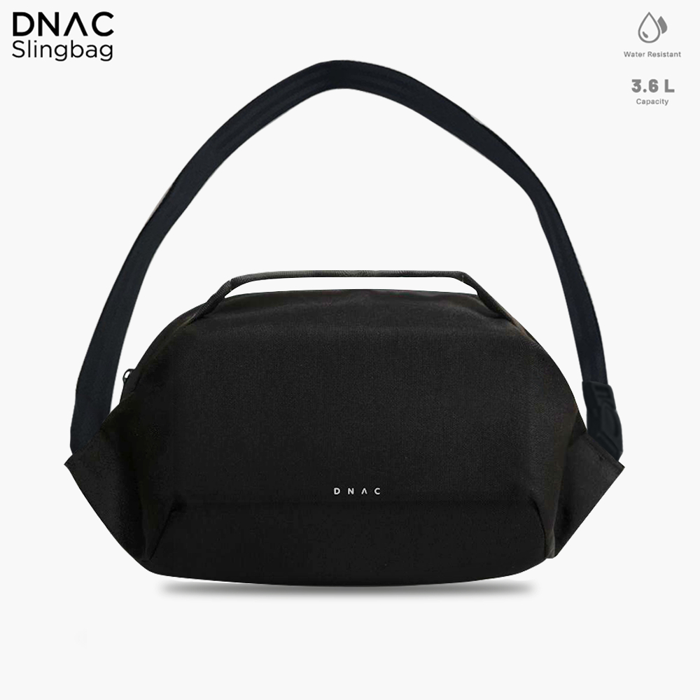Jual DNAC Cross Body Sling Bag / Small Chest Bag 5L - BLACK | Shopee ...