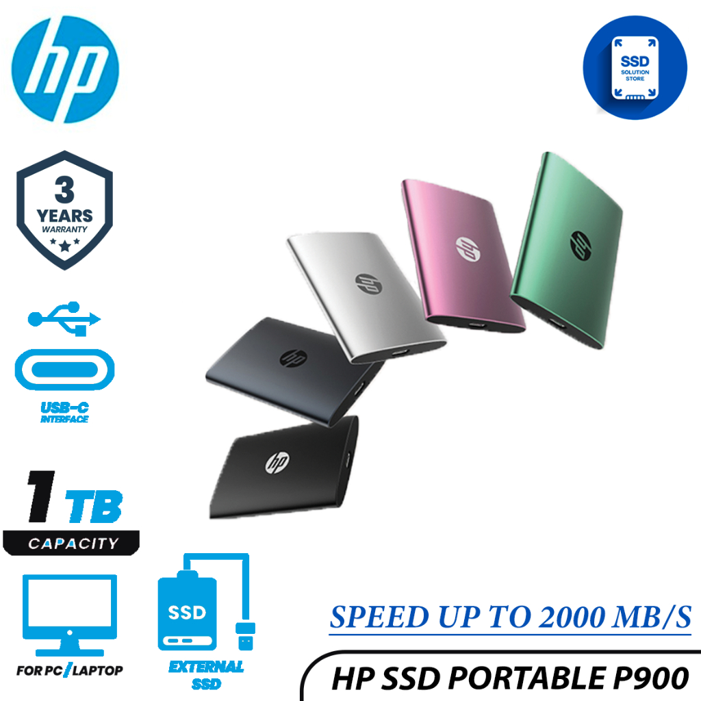 Jual External SSD 1TB / HP Portable SSD P900 / USB-C / Garansi 3 Tahun ...