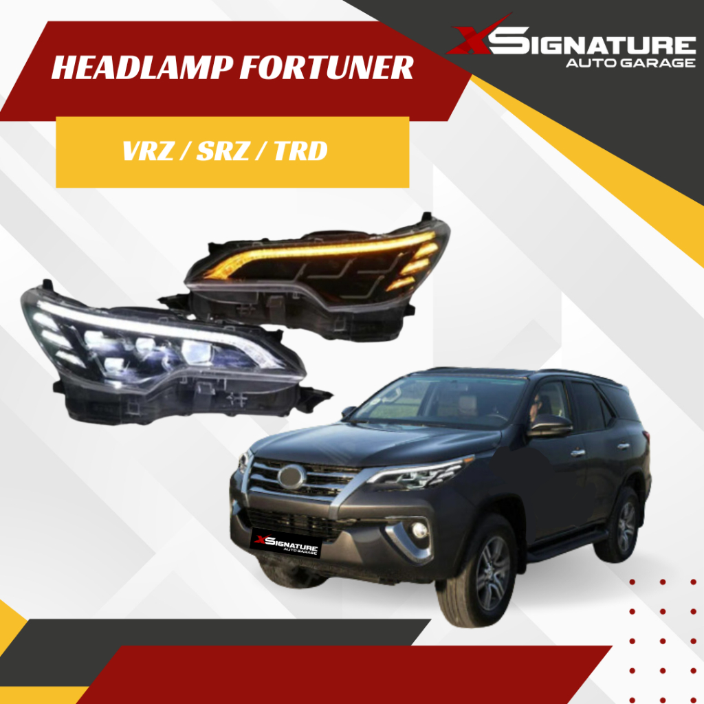 Jual HEAD LAMP TOYOTA FORTUNER VRZ/SRZ/TRD MODEL LEXUS EMPAT PROJECTOR ...