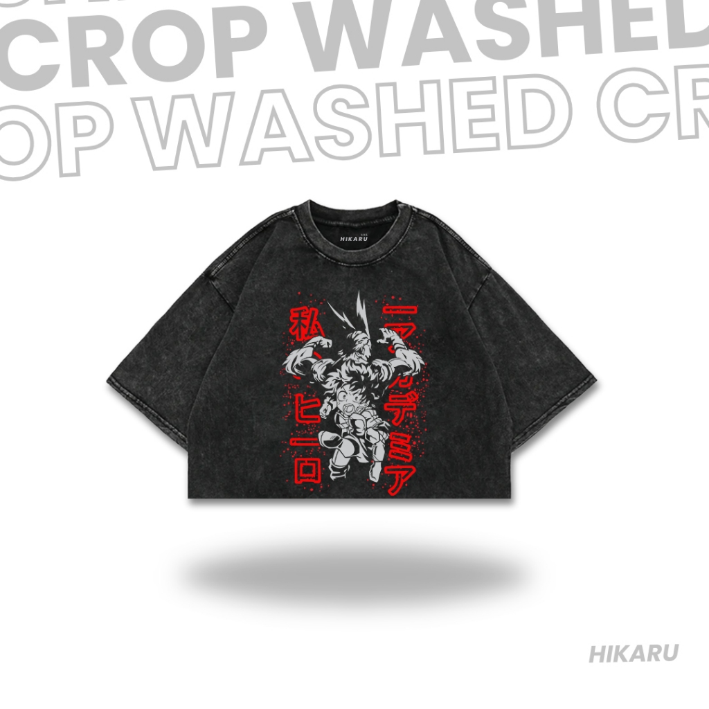 Jual HIKARU Croptee ANIME Washed MY HERO ACADEMIA "DEKU & ALL MIGHT ...