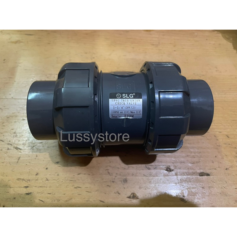 Jual True Double Union Check Valve UPVC SLG JIS 1 1/4 inch / Ball Check Valve 1 1/4 inch UPVC ...