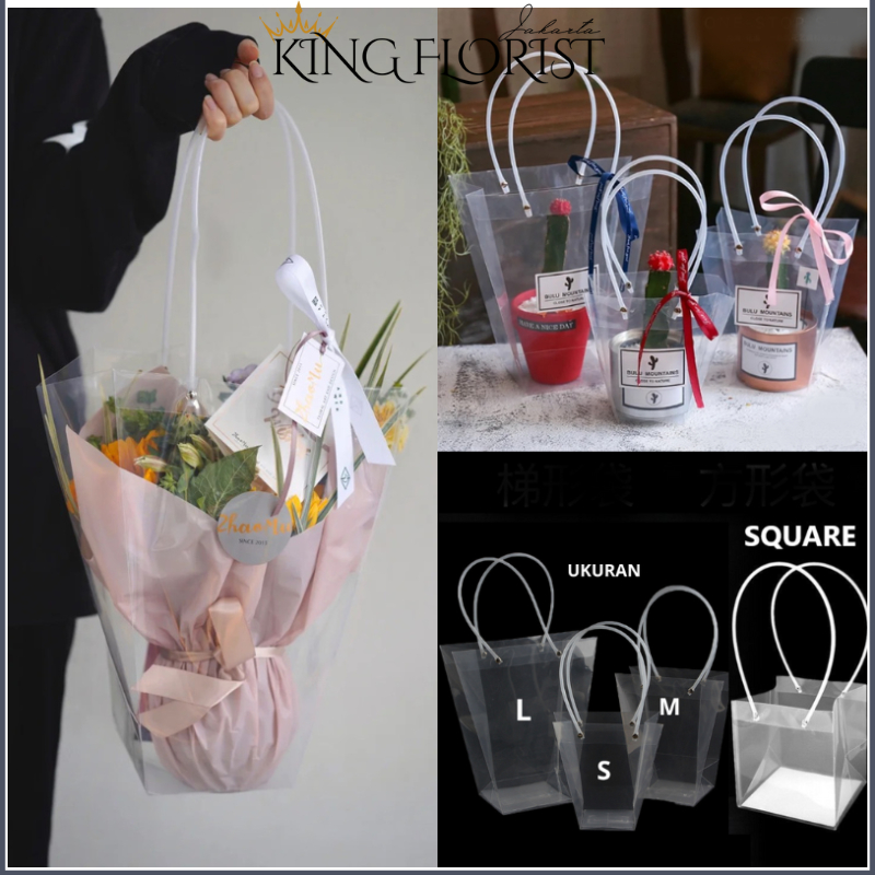 Jual Plastik Buket Bunga totebag plastik bunga tas buket 1006 | Shopee ...