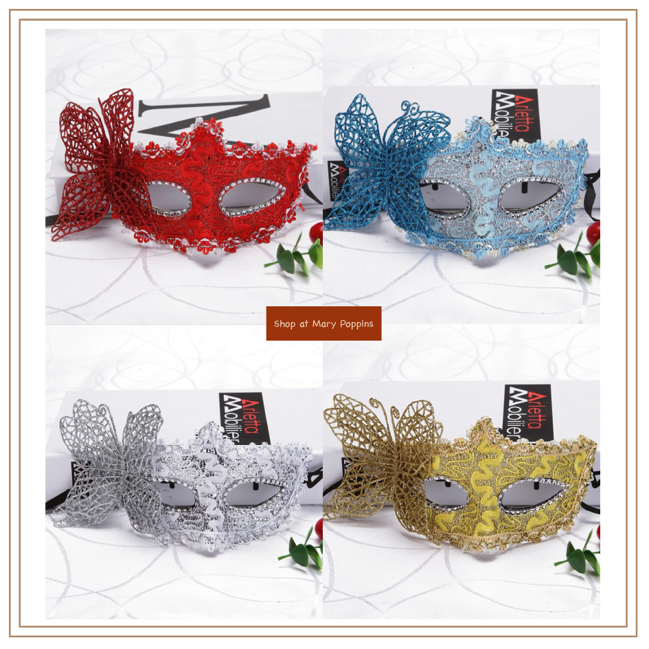 Jual Topeng Venetian Side Butterfly Princess Masquerade Pesta Party ...