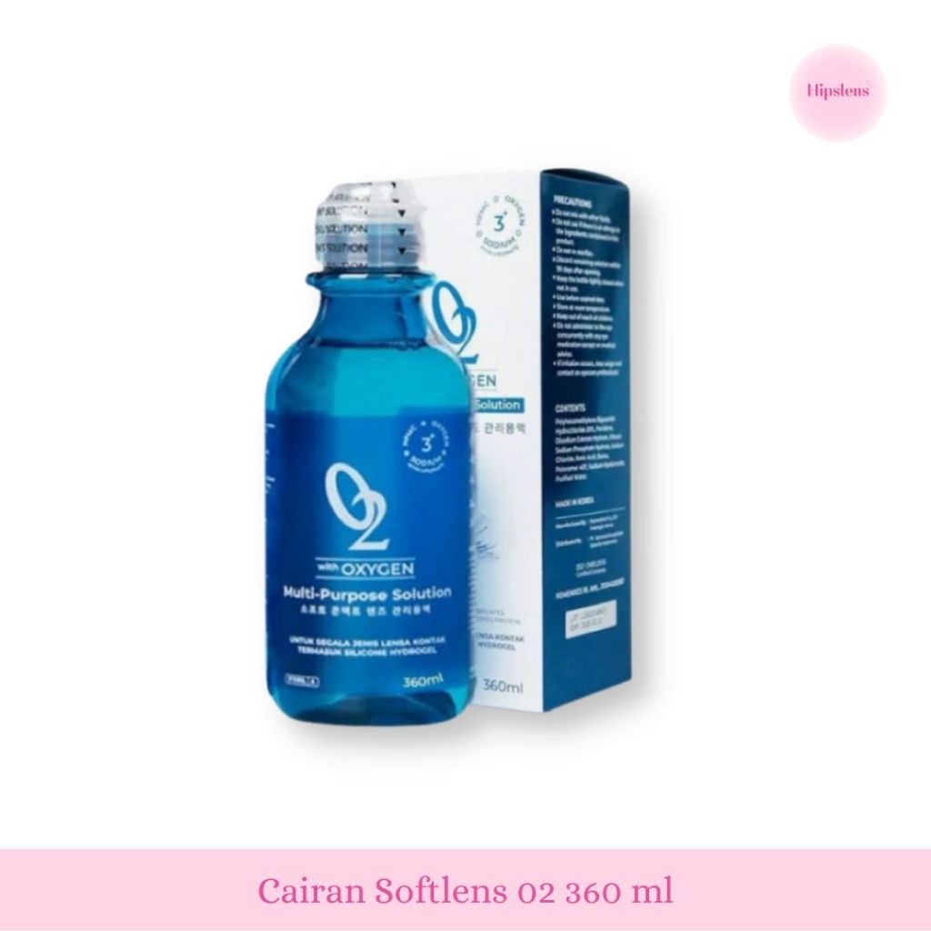 Jual Air Softlens / Cairan Pembersih Softlens O2 360ml | Shopee Indonesia