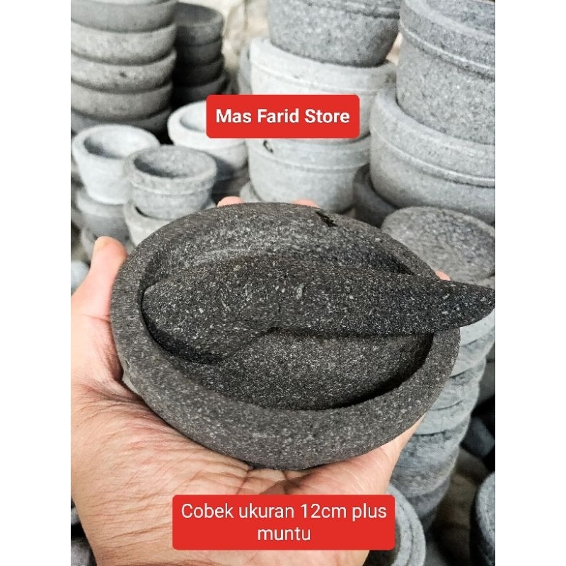 Jual Cobek /Cowek/Coet Batu Asli Ukuran 12cm | Shopee Indonesia