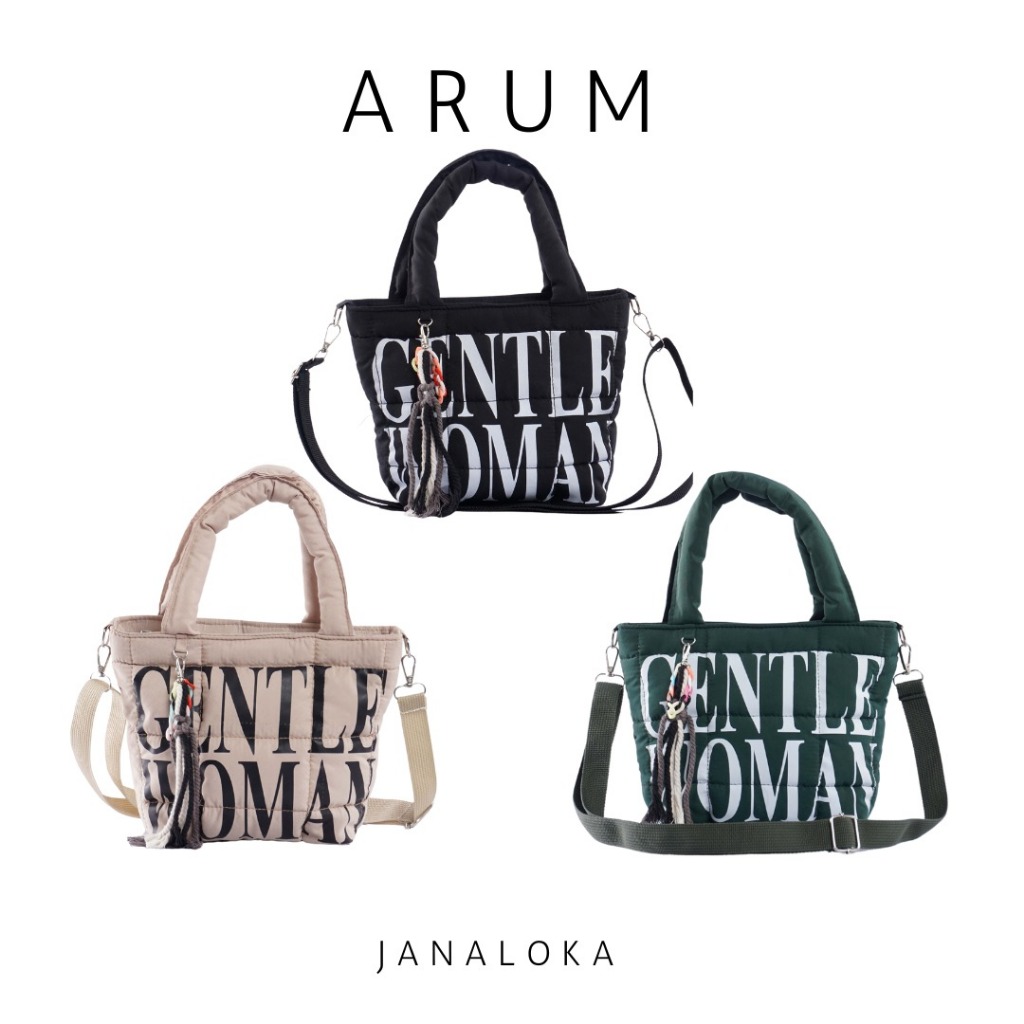 Jual JANALOKA ARUM GENTLE WOMAN MICRO TOTE BAG / PUFFY GENTLEWOMAN ...