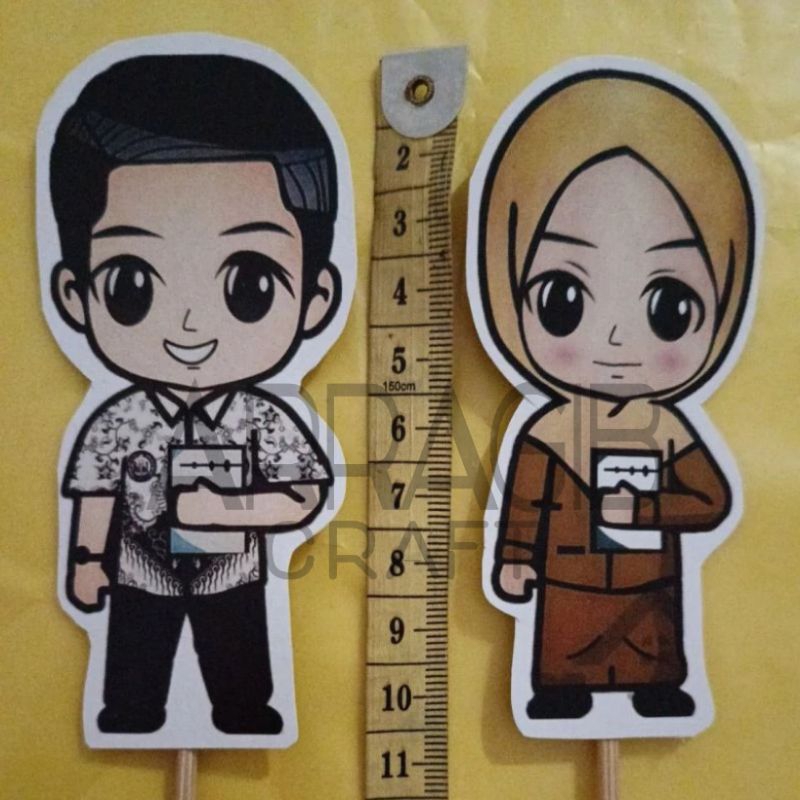 Jual TOPPER GURU Topper Buket Guru kartun guru animasi guru (READY ...