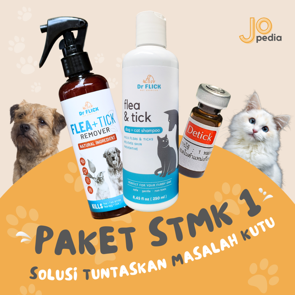 Jual PAKET STMK 1 Solusi Tuntaskan Masalah Kutu Kucing Anjing Shampoo ...