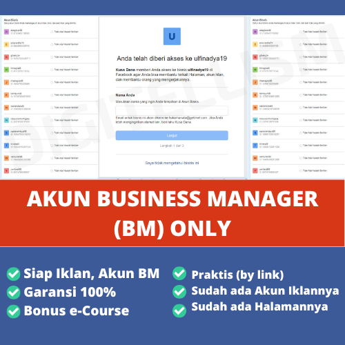 Jual Business Manager Account Only (BM Only) FBADS | Shopee Indonesia
