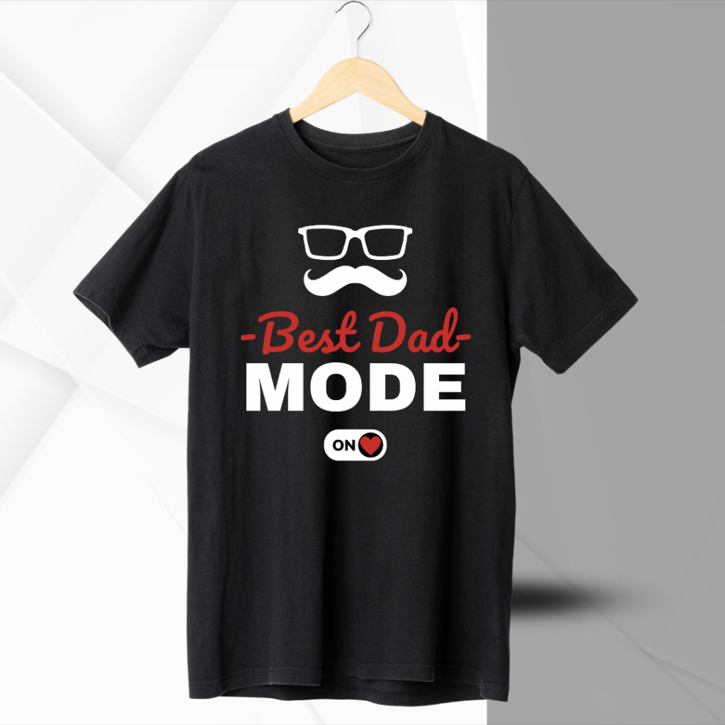 Jual Best Dad Mode ON / Kaos Pria Distrom Keren Bahan Adem Asli Katun ...