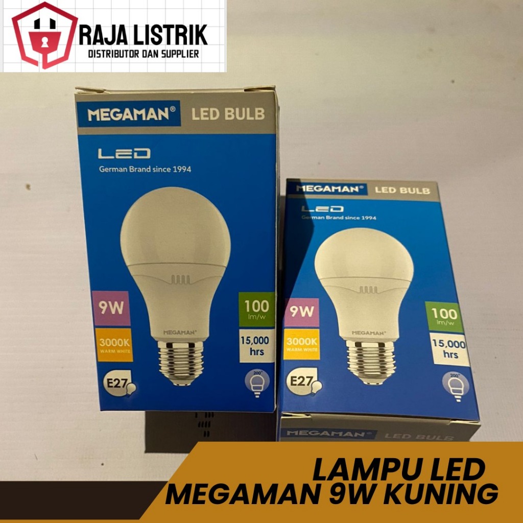 Jual Lampu LED BULB Megaman bohlam lampu 9 Watt Kuning | Shopee Indonesia