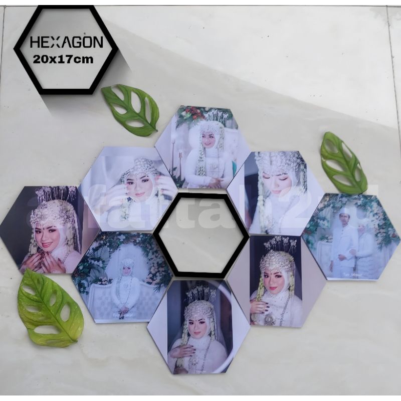 Jual cetak foto hexagonal paket isi 12 pcs foto + bingkai | Shopee Indonesia