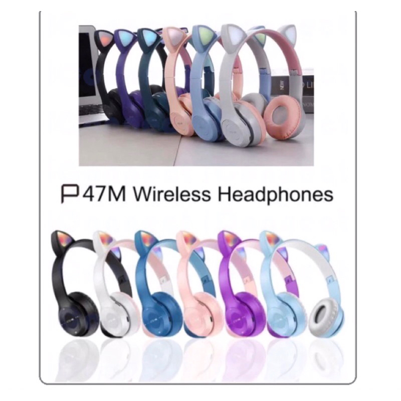 Jual HEADPHONE HEADSET BLUETOOTH WIRELESS MODEL TELINGA KUCING LED ...