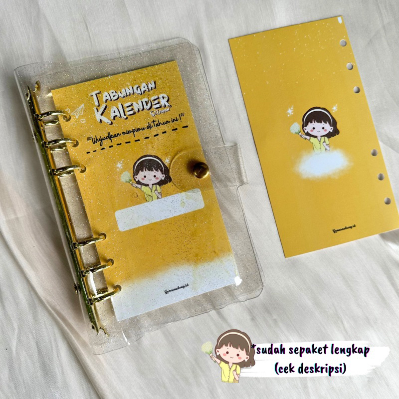 Jual Paket Binder Keuangan Lengkap A6, Binder Nabung kalender setahun ...