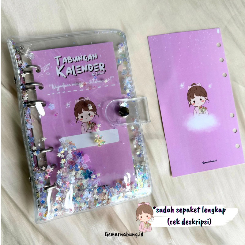 Jual Paket Binder Keuangan Lengkap A6, Binder Nabung kalender setahun ...