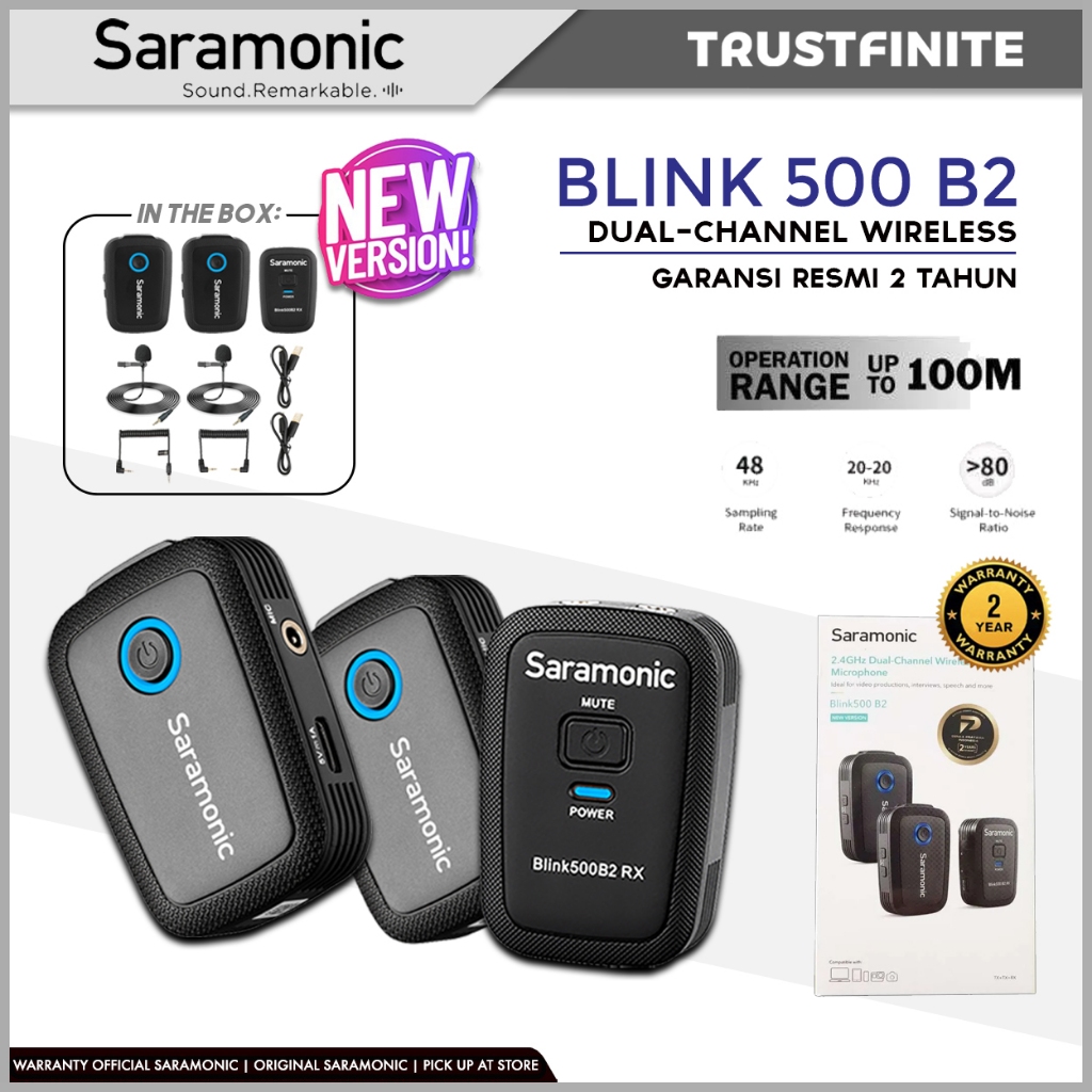 Jual Saramonic Blink 500 B2 New Version Tx Tx Rx Mic Wireless Omni