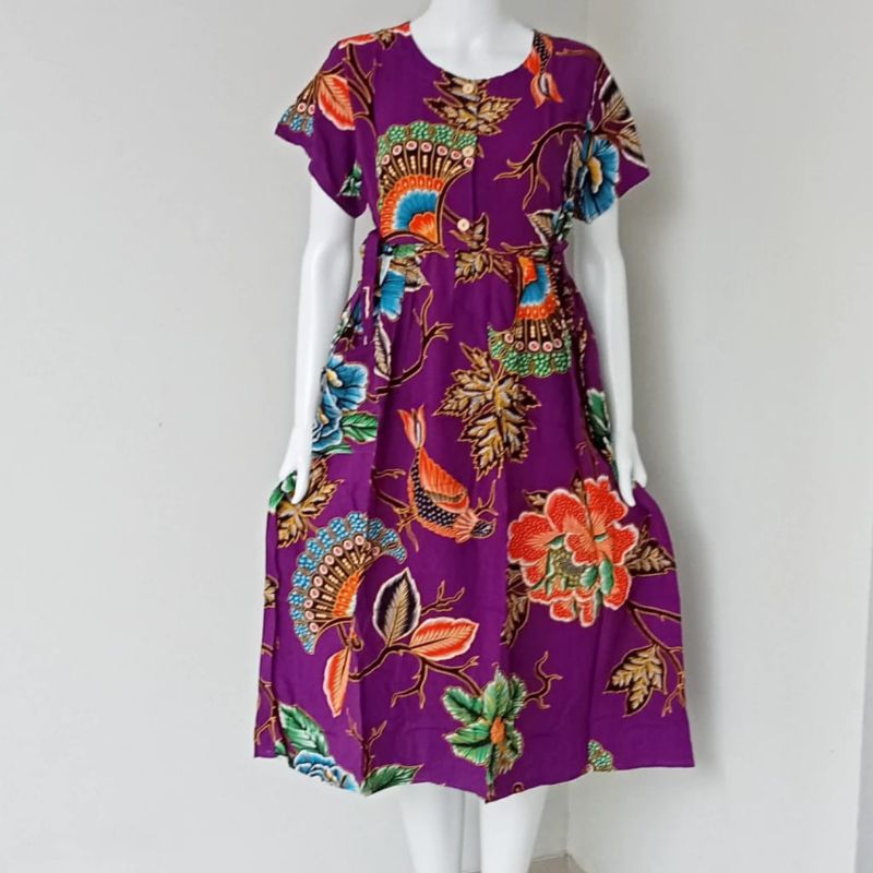 Jual DASTER 47 BATIK ORIGINAL KENCANA UNGU LABEL BIRU / BAJU TIDUR ...