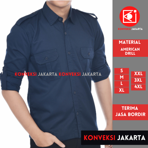Jual Baju Kemeja PDL Lengan Panjang Pria - Seragam Pakaian Kerja Dinas Lapangan Outdoor Gunung ...