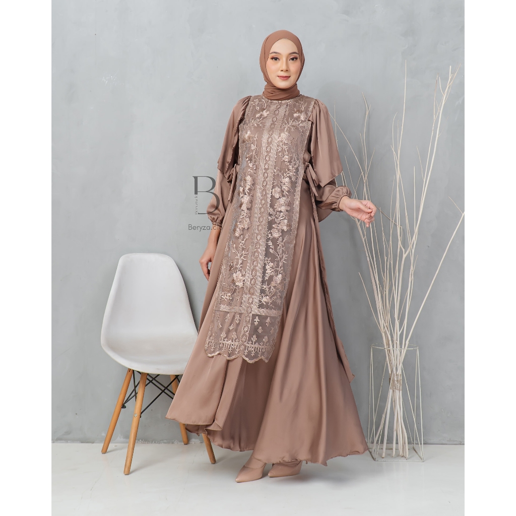 Jual DELISA DRESS ONE SET BAHAN ARMANY SILK MIX OUTER ORGANZA DRESS ...