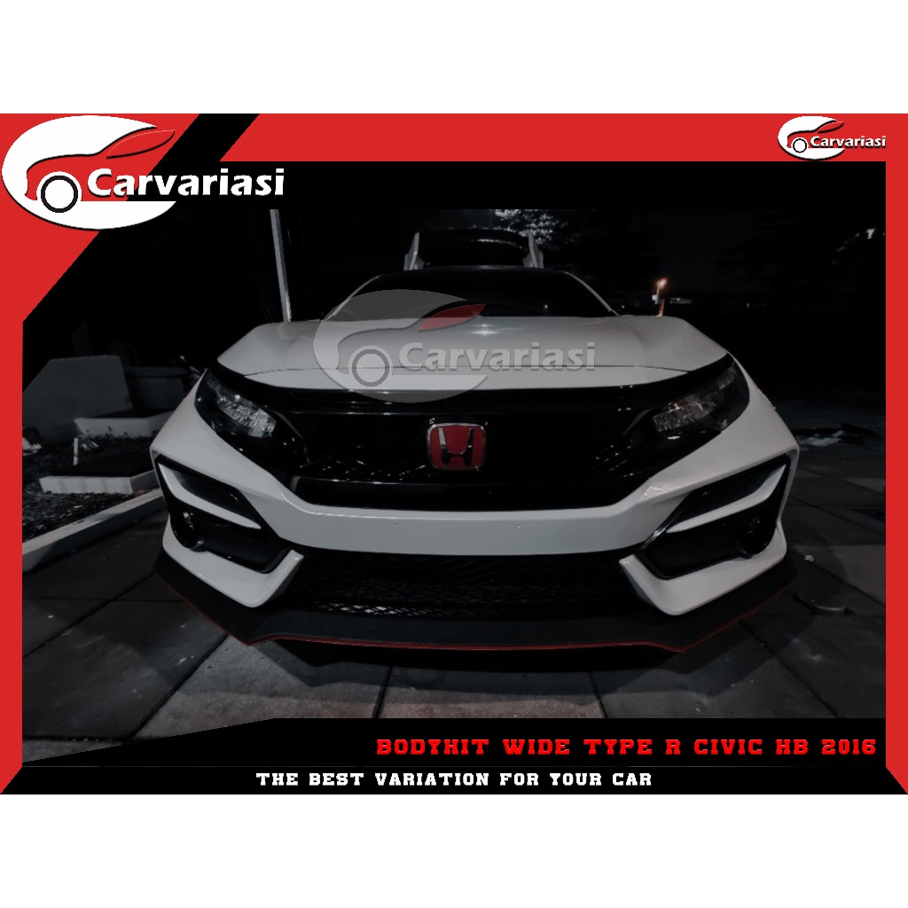 Jual Bodykit Civic Hatchback Turbo Type R Wide Body Lips Motif Carbon ...