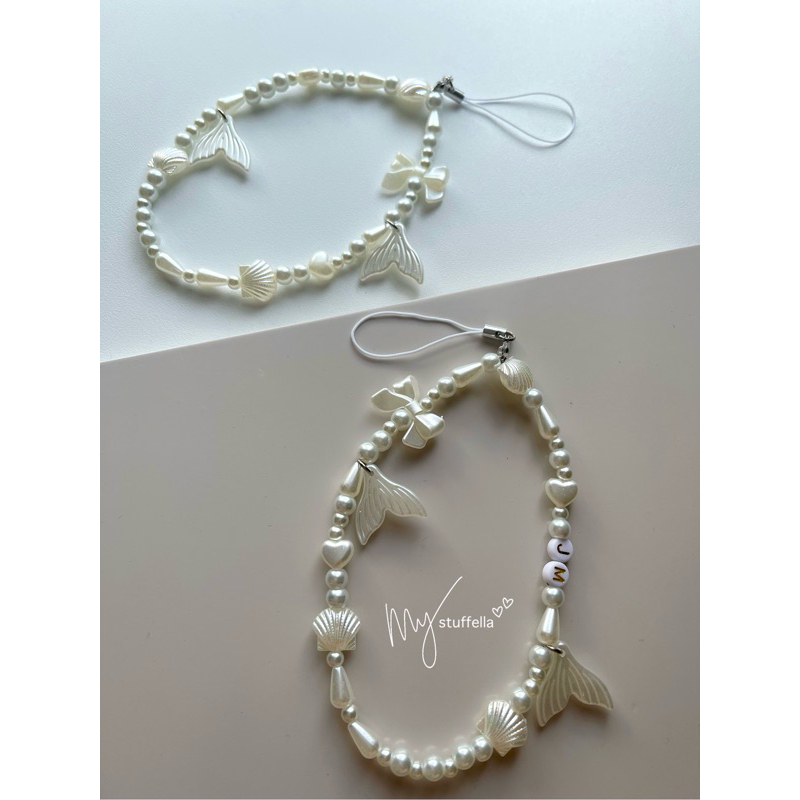 Jual Mermaid phone charm in classic white/gantungan HP mermaid/tali HP ...