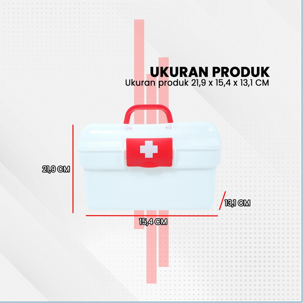Jual Kotak P3K First Aid Kotak Penyimpanan Obat Medicine Box Organizer ...